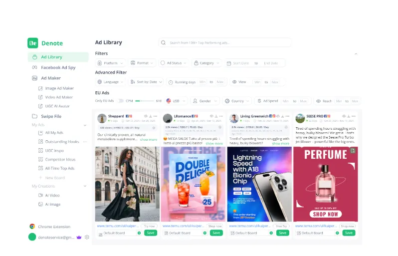 Denote Ad Library: The Fastest Way to Research Winning Ads